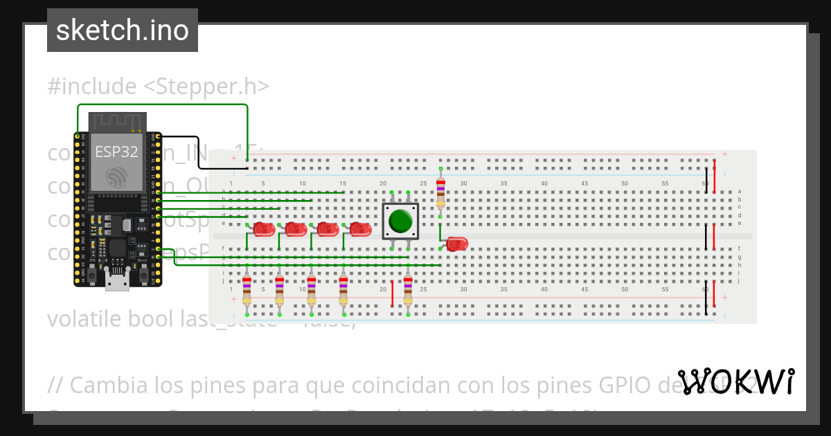 Motor Stepper - Wokwi ESP32, STM32, Arduino Simulator