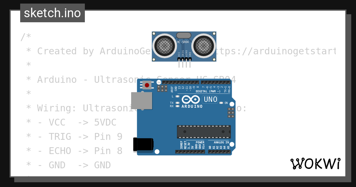 Arduino Demo Ultrasonicsensor Wokwi Esp32 Stm32 Arduino Simulator 6093