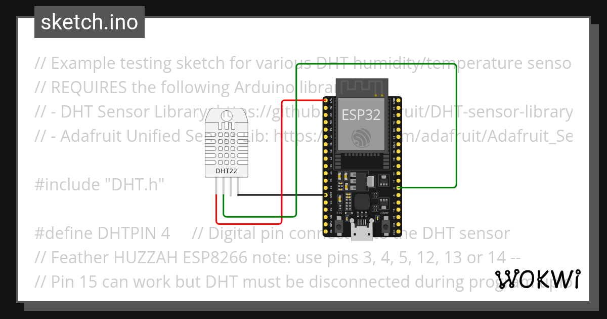 dht22 - Wokwi ESP32, STM32, Arduino Simulator