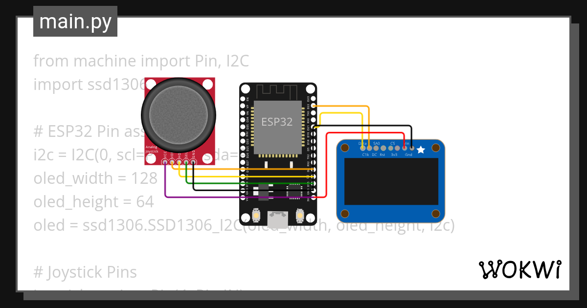 joystick test - Wokwi ESP32, STM32, Arduino Simulator