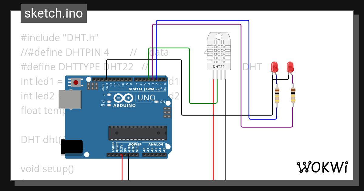 Dht22 2 Led Basic Wokwi Esp32 Stm32 Arduino Simulator 0288