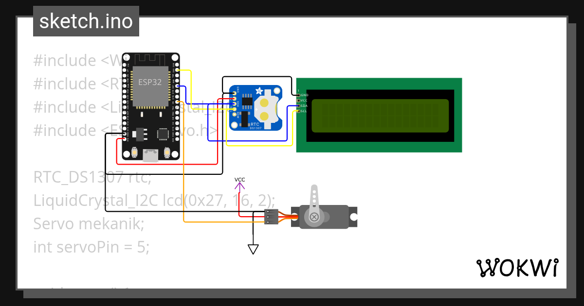 Pakan Hewan Otomatis OK afyu Copy - Wokwi ESP32, STM32, Arduino Simulator