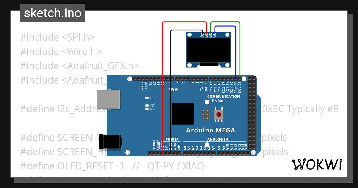 display after data analysis - Wokwi ESP32, STM32, Arduino Simulator
