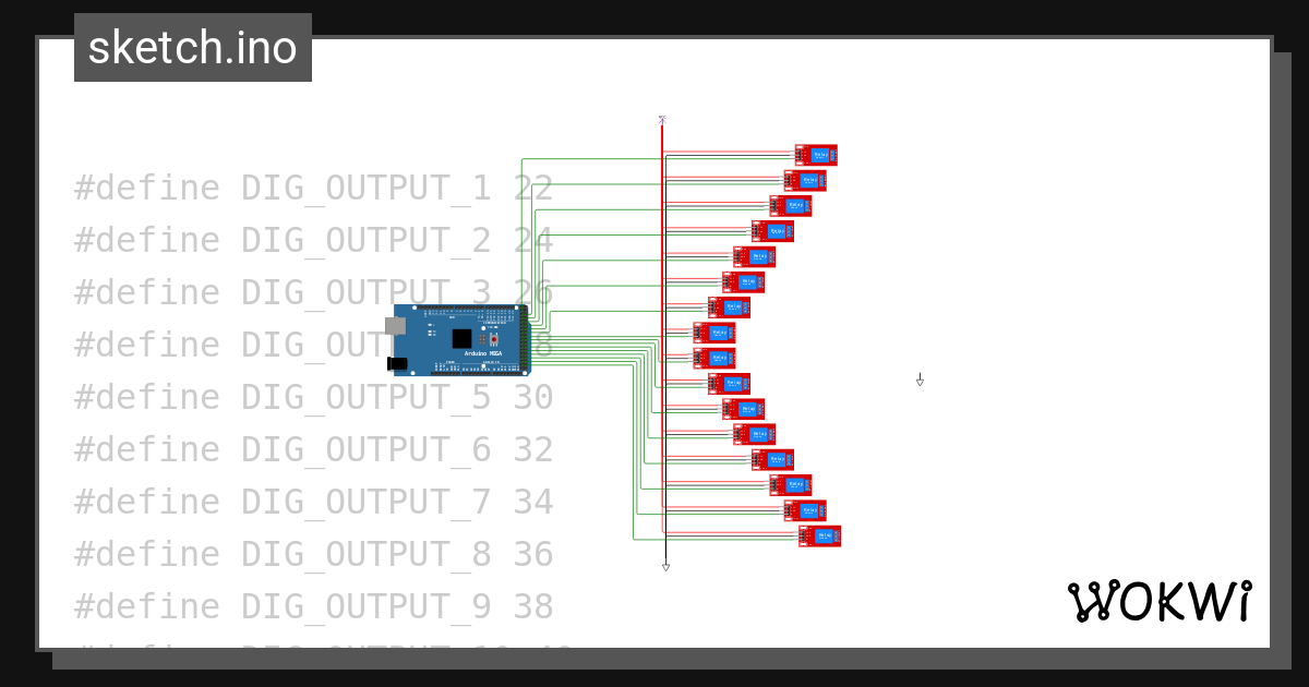 Saídas Digitais Wokwi Esp32 Stm32 Arduino Simulator