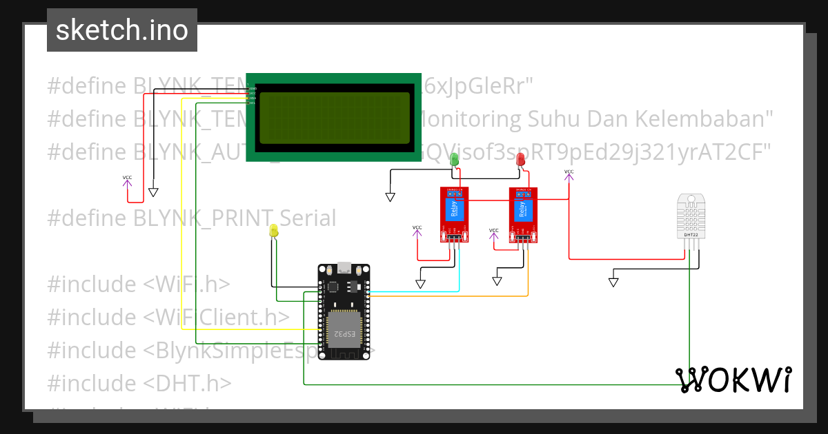 Monitoring Suhu Dan Kelembaban Copy 2 Wokwi Esp32 Stm32 Arduino 