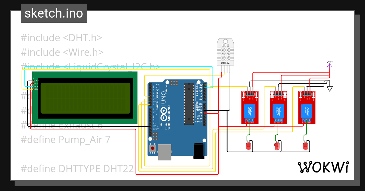 Sistem Monitoring Kandang Ayam - Wokwi ESP32, STM32, Arduino Simulator
