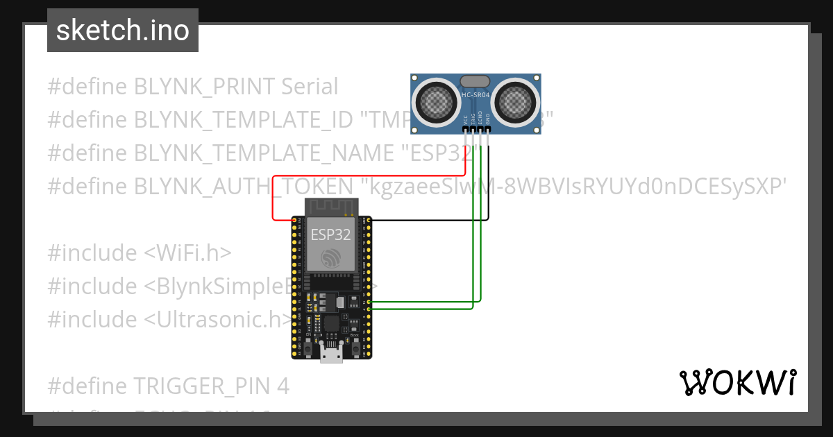 ultrasonik blynk - Wokwi ESP32, STM32, Arduino Simulator ultrasonik blynk - Wokwi ESP32, STM32, Arduino Simulator