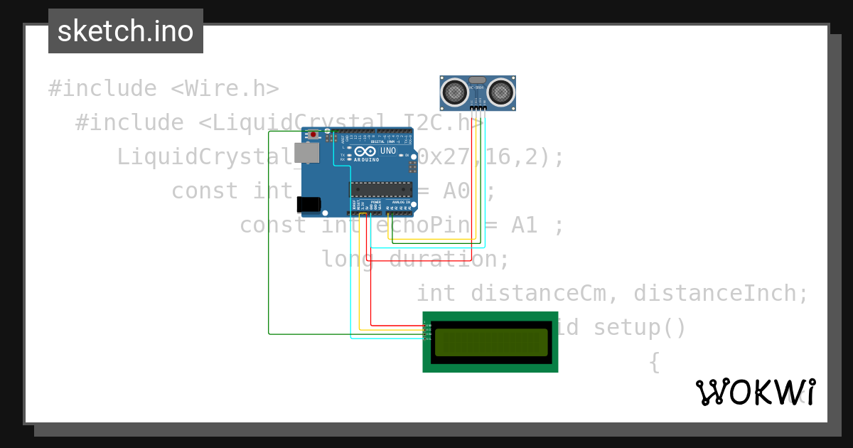 Ultra Sonic Wokwi Esp32 Stm32 Arduino Simulator 3377