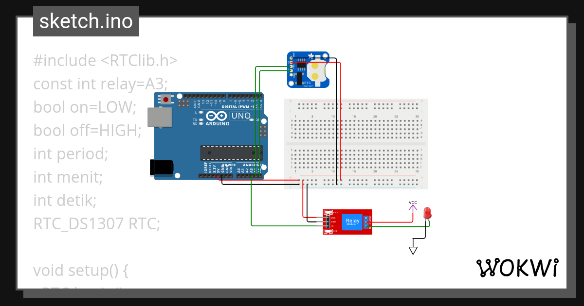 RTC exemple - Wokwi ESP32, STM32, Arduino Simulator