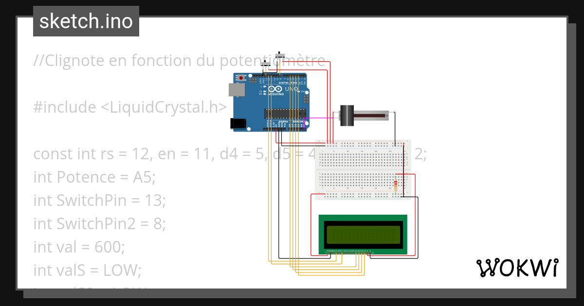 LCD screen - Wokwi ESP32, STM32, Arduino Simulator