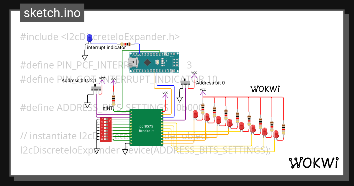 pcf8575 - Wokwi ESP32, STM32, Arduino Simulator