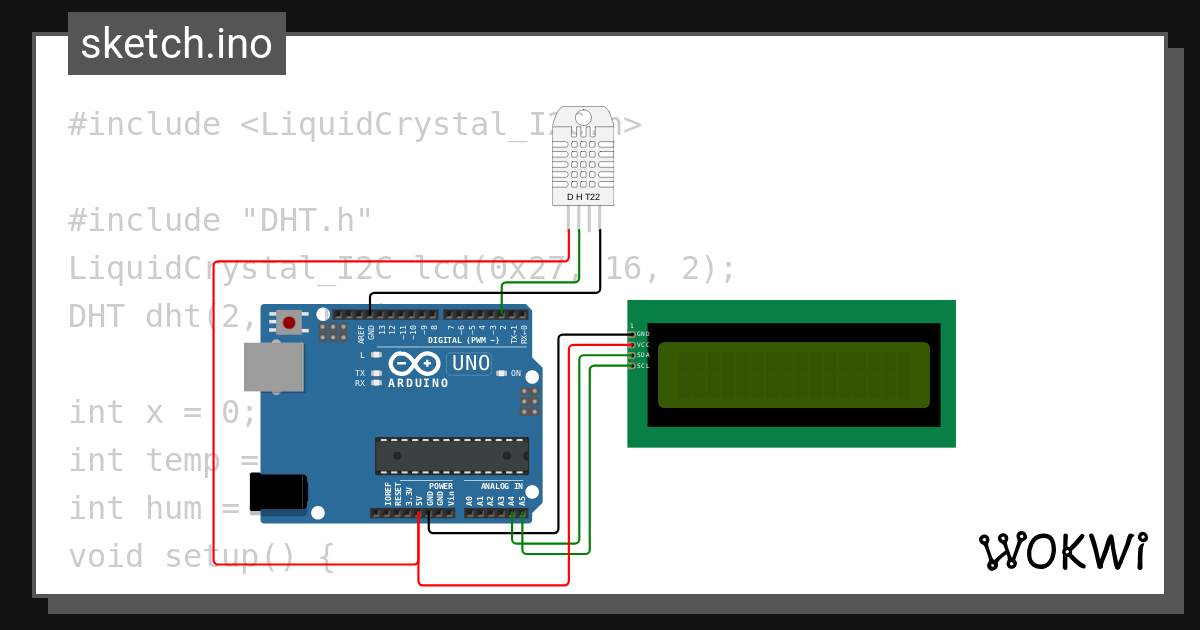 Sıcaklık Nem Uygulaması Wokwi Esp32 Stm32 Arduino Simulator 2342