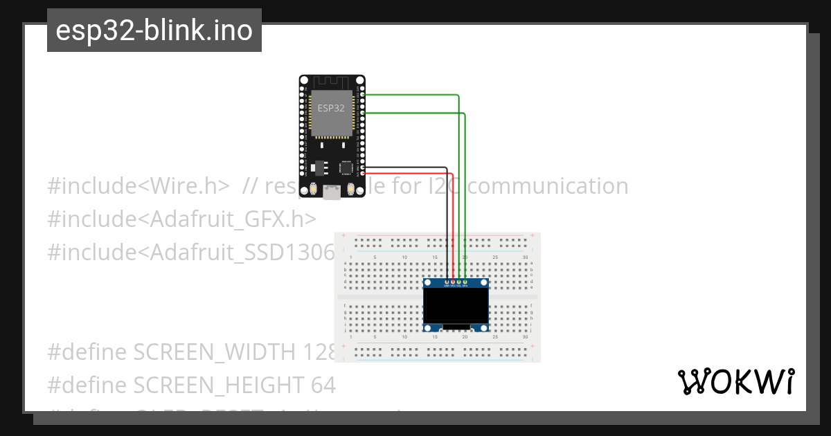 OLED - Wokwi ESP32, STM32, Arduino Simulator