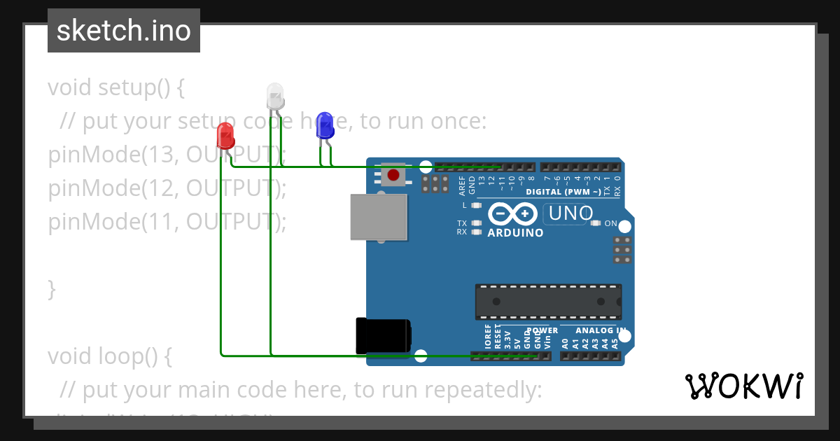 Led Light Wokwi Esp32 Stm32 Arduino Simulator 5882
