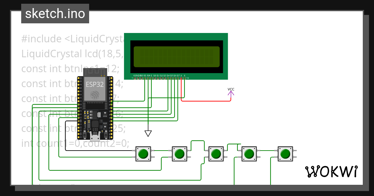 lcd3 - Wokwi ESP32, STM32, Arduino Simulator