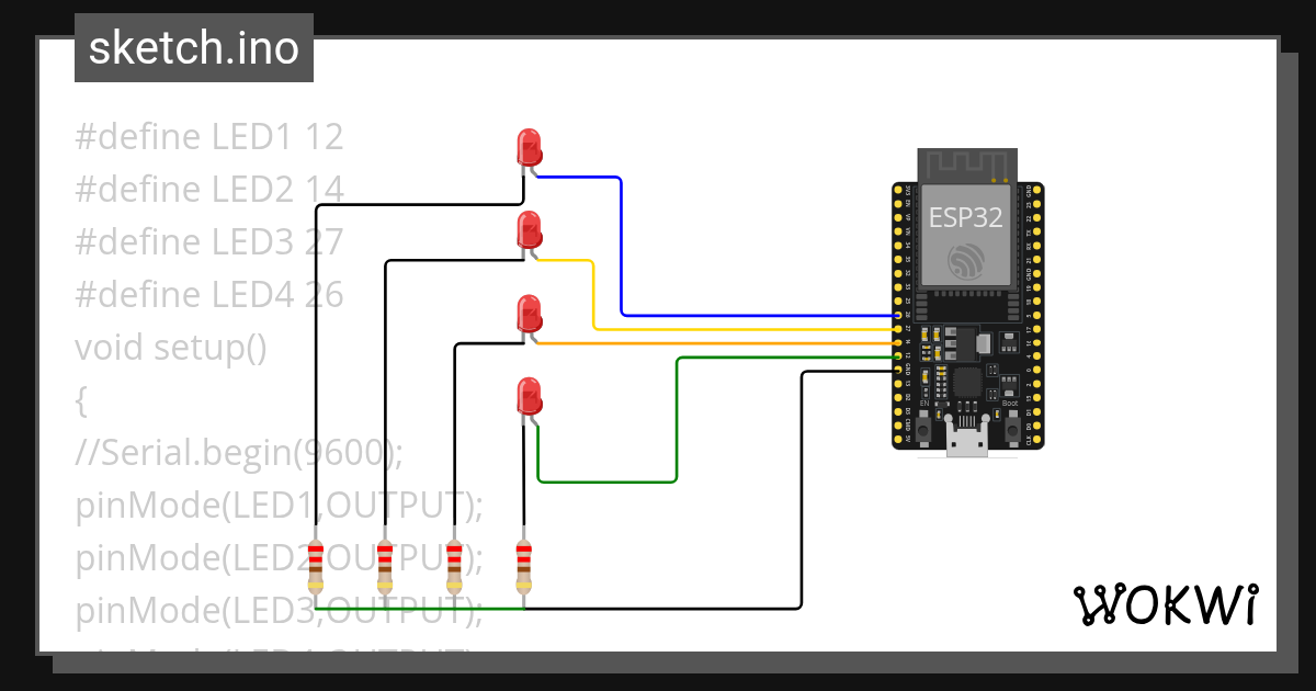 lab3 - Wokwi ESP32, STM32, Arduino Simulator