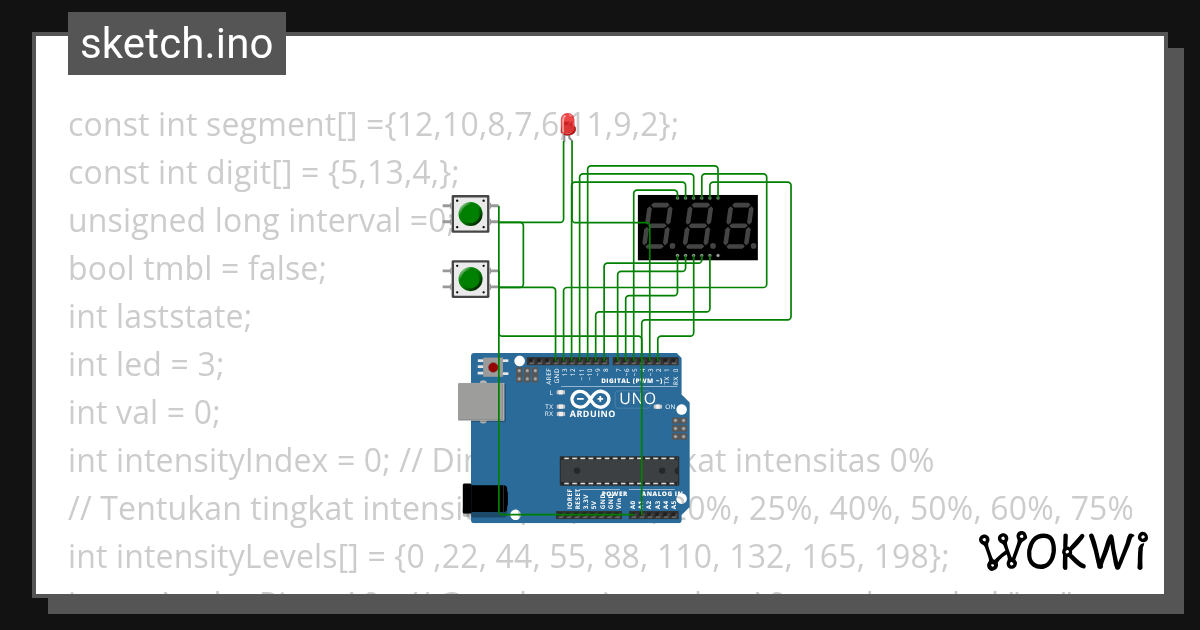 UAS Mikrokontroller Arrazy - Wokwi ESP32, STM32, Arduino Simulator