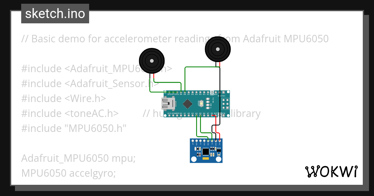 Mpu6050 Speaker Wokwi Esp32 Stm32 Arduino Simulator 7554