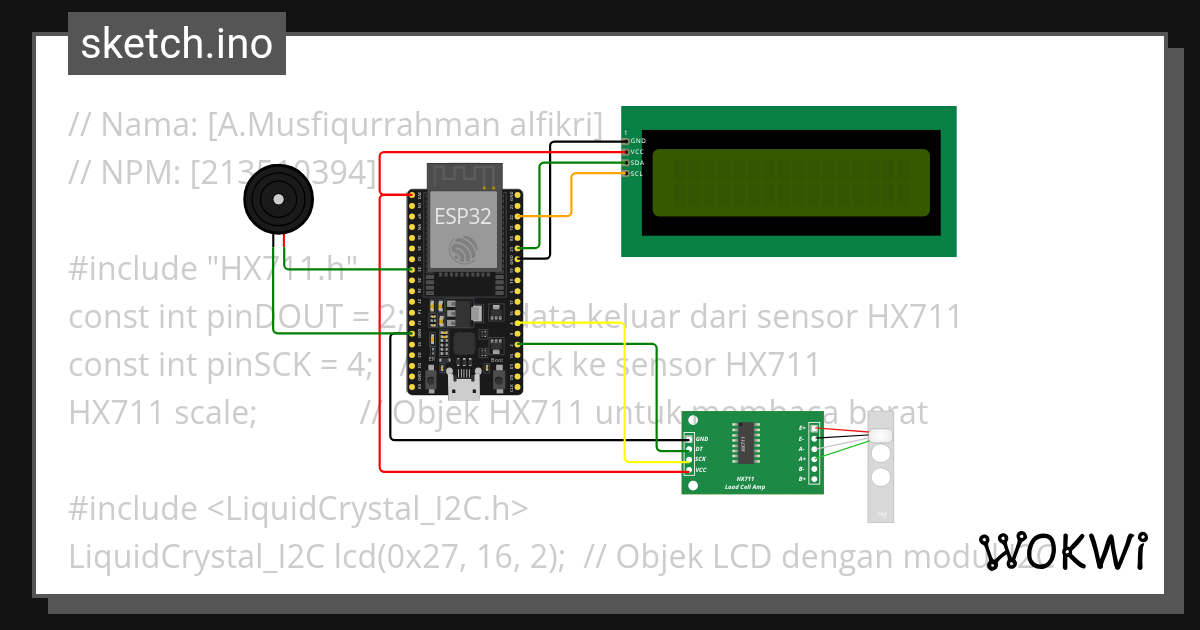 Timbangan Fiqur Wokwi Esp32 Stm32 Arduino Simulator 4623