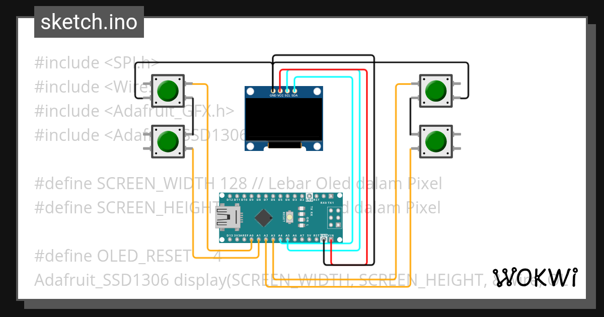 Aplikasi Menu Animasi - Wokwi ESP32, STM32, Arduino Simulator