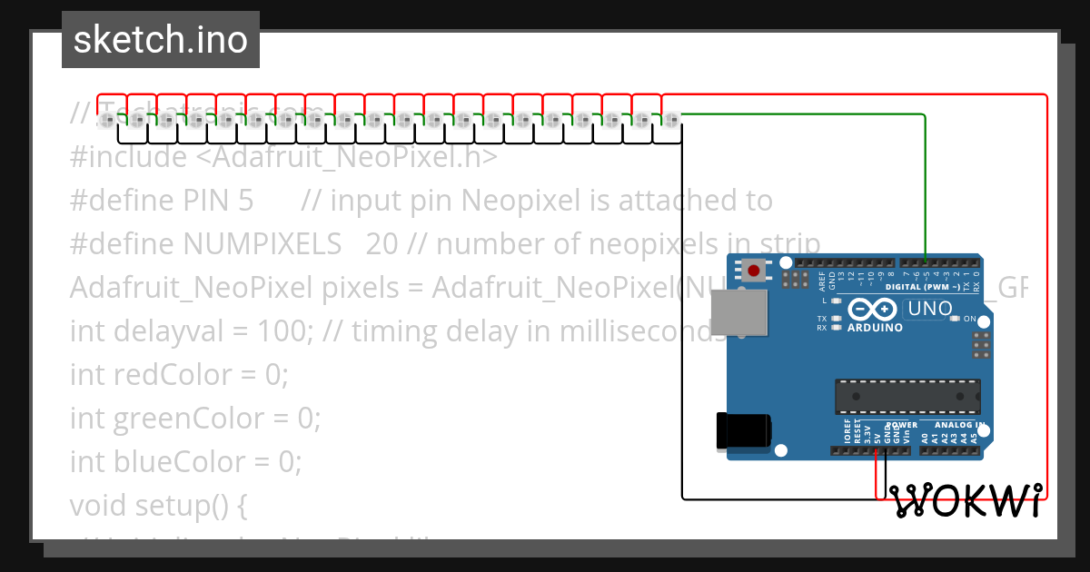 Line colour - Wokwi ESP32, STM32, Arduino Simulator