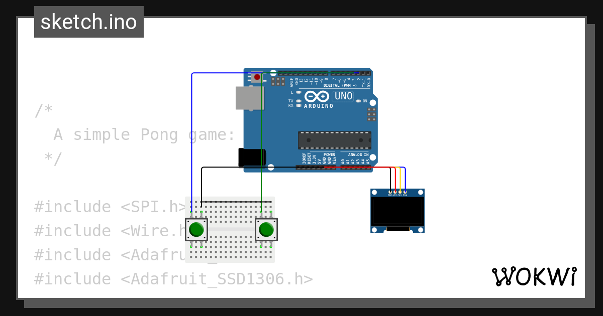 Pong Wokwi Esp32 Stm32 Arduino Simulator