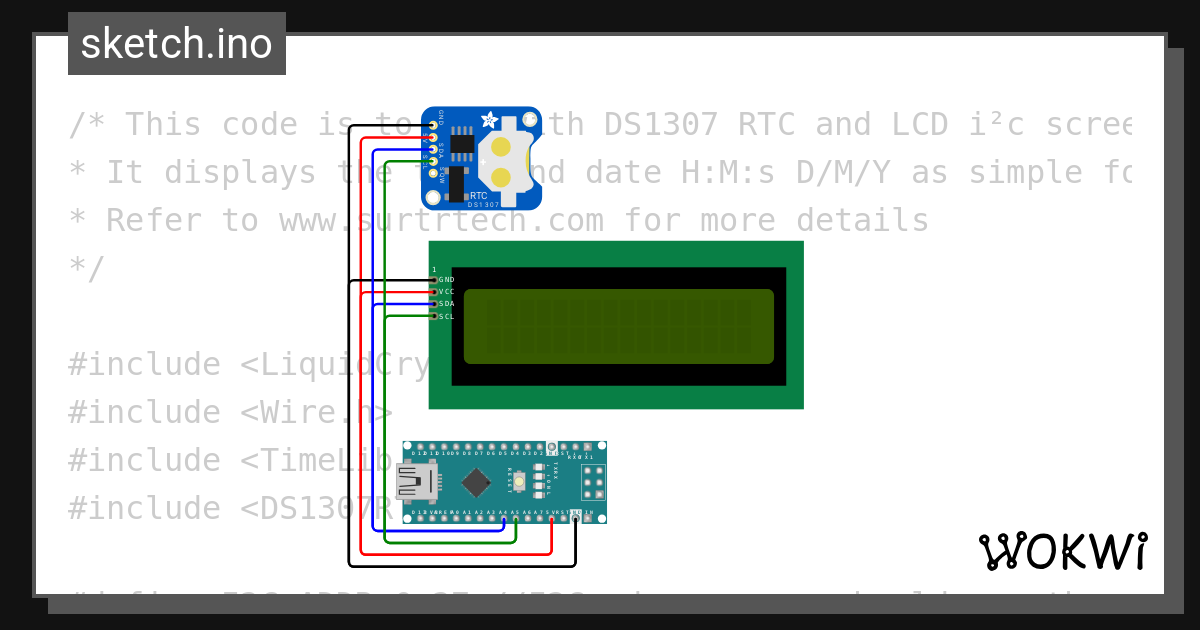 Rtc Lcd Example Wokwi Esp32 Stm32 Arduino Simulator 3438