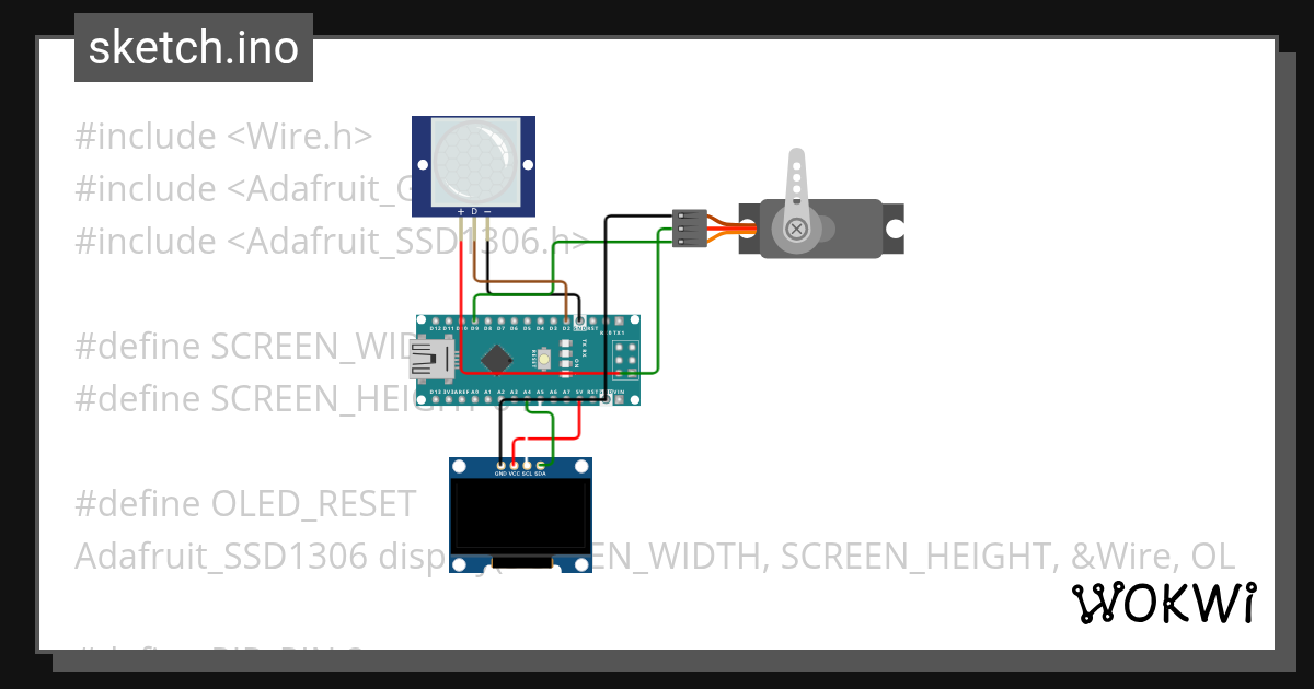 Servo Motor Pir Sensor Copy 2 Wokwi Esp32 Stm32 Arduino Simulator 3670