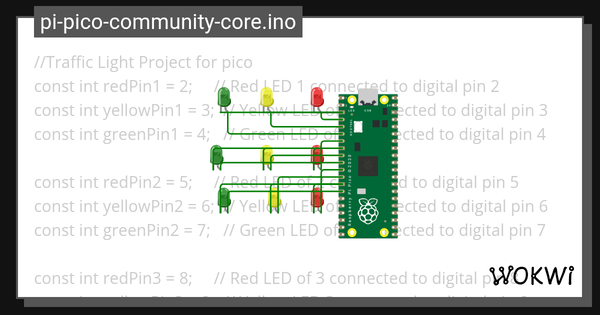 NUR AQILAH 3 WAY TRAFFIC LIGHT PROJECT COPY - Wokwi ESP32, STM32, Arduino Simulator