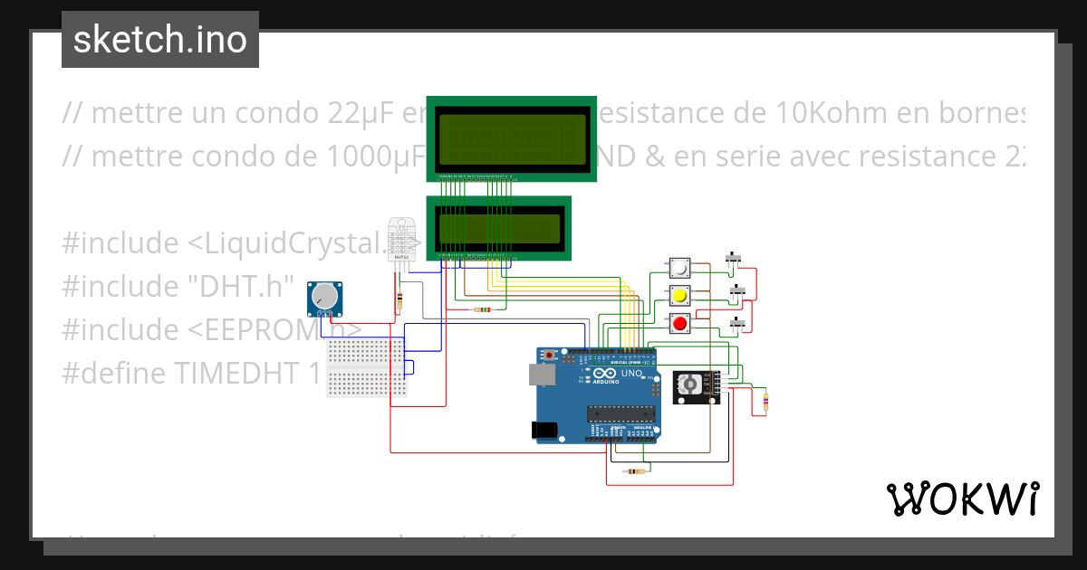 scrore multi et temperature avec roue codeuse - Wokwi ESP32, STM32 ...