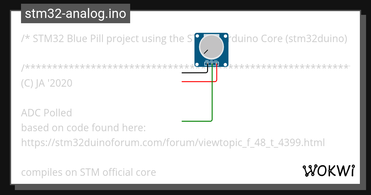STM32 Blue Pill ADC_LL_POLL_exampleV1 Copy - Wokwi ESP32, STM32, Arduino Simulator