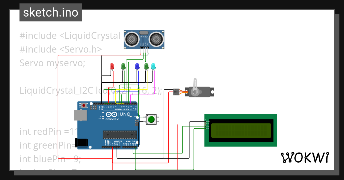prj27 distance sensor - Wokwi ESP32, STM32, Arduino Simulator