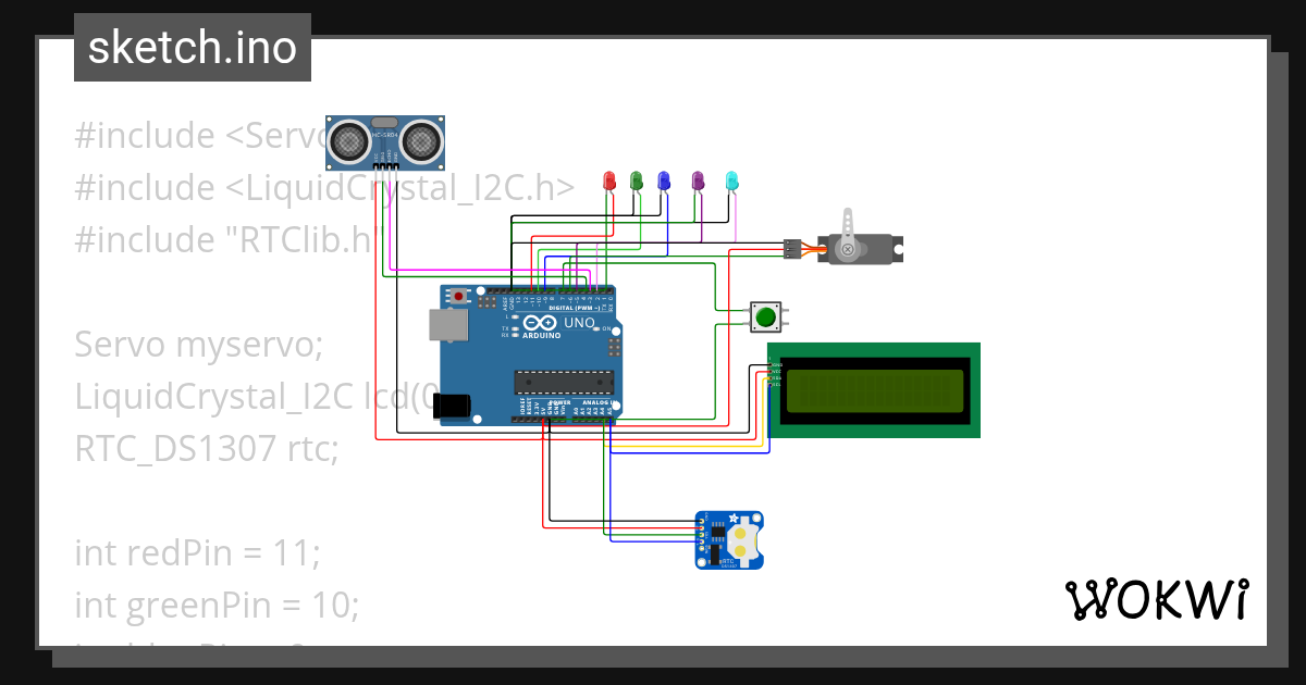 prj27 distance sensor - Wokwi ESP32, STM32, Arduino Simulator