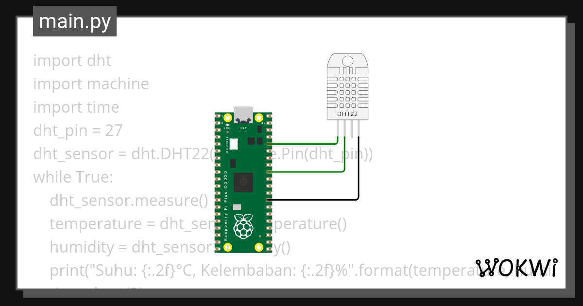 Praktikum DHT22 - Wokwi ESP32, STM32, Arduino Simulator