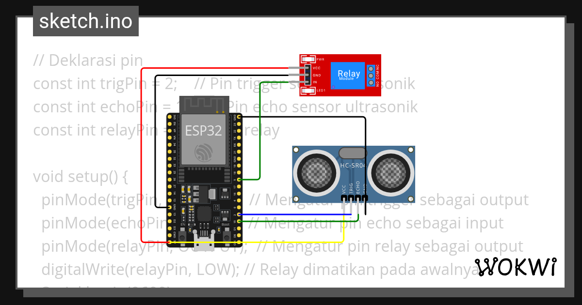 BAYMAXX-SENSOR DAN RELAY - Wokwi ESP32, STM32, Arduino Simulator