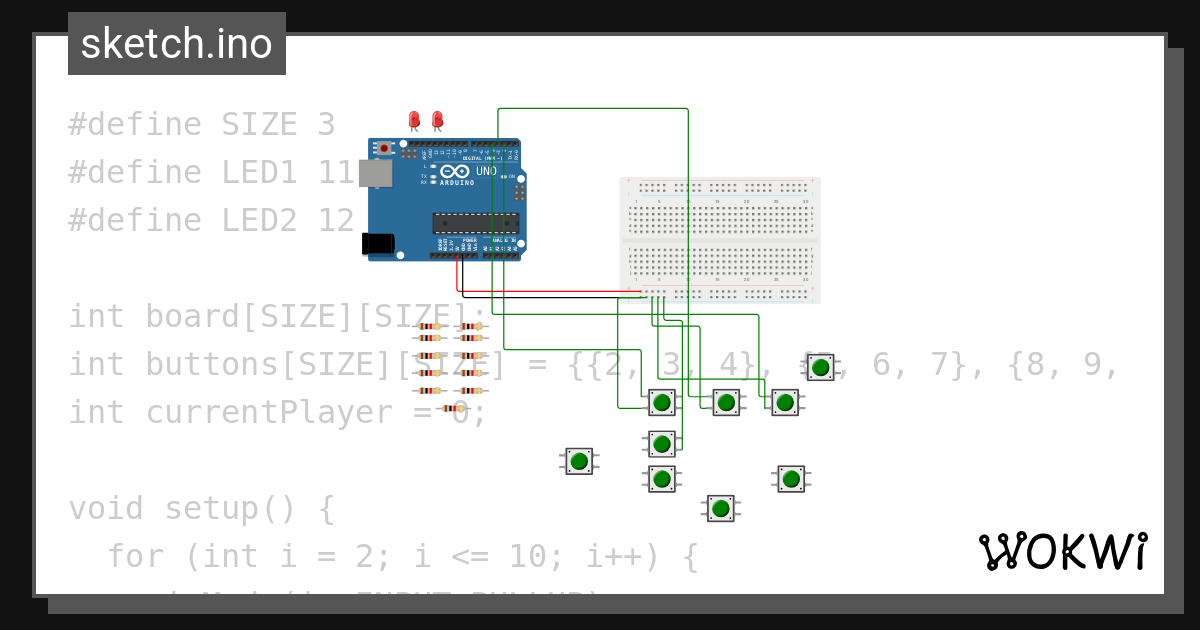 Tic Tac Toe Real Wokwi Esp32 Stm32 Arduino Simulator 7163