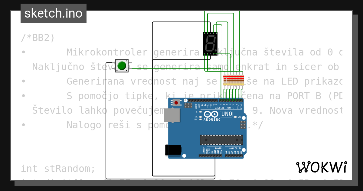 Popavrljanje B Naloga 2 Wokwi Esp32 Stm32 Arduino Simulator