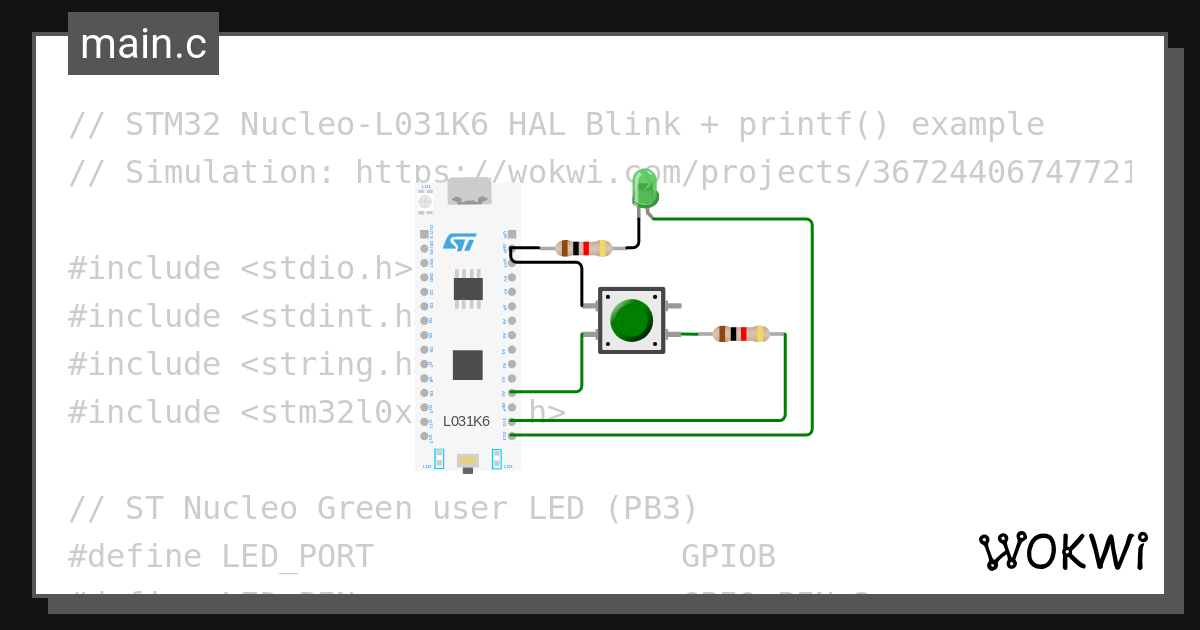 St Nucleo L031 Hal Gpio Isr Wokwi Esp32 Stm32 Arduino Simulator