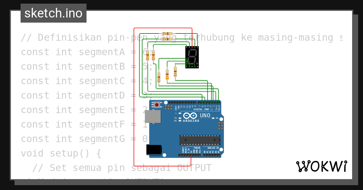 Modul 3 Seven Segmen Wokwi Esp32 Stm32 Arduino Simulator 0923