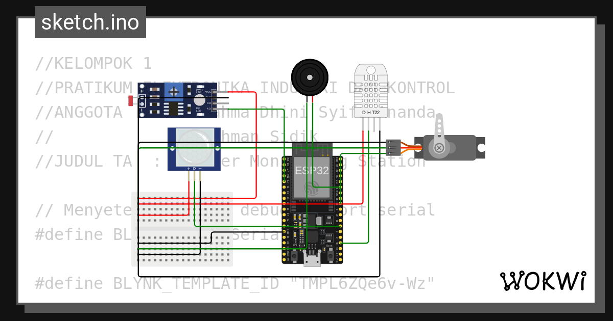 Weathering Monitoring Station Wokwi Esp32 Stm32 Arduino Simulator
