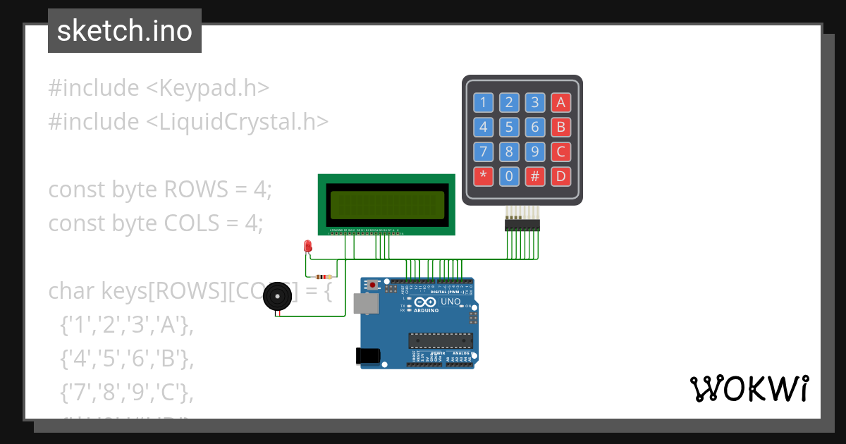 2 Factor Authentication Door System - Wokwi ESP32, STM32, Arduino Simulator