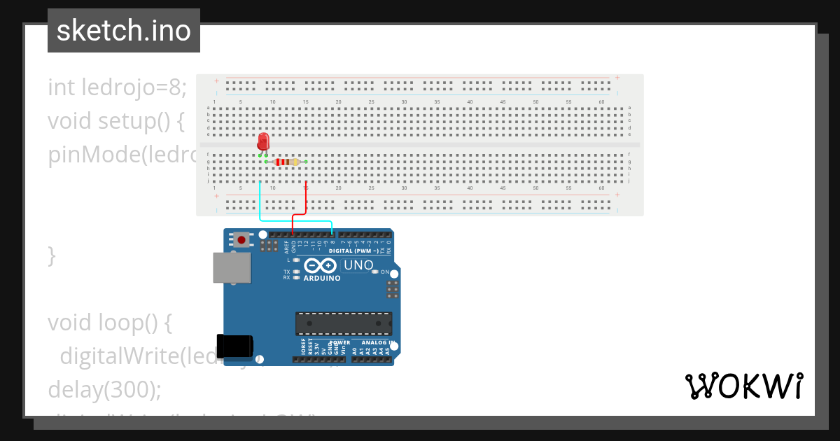 led1 intermitente - Wokwi ESP32, STM32, Arduino Simulator