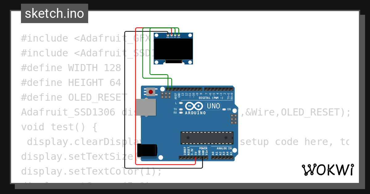 Oledssd1306文字測試 Wokwi Esp32 Stm32 Arduino Simulator 4781