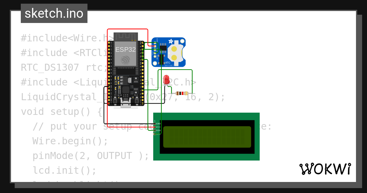 Rtc Modul Jam Wokwi Esp32 Stm32 Arduino Simulator 5078