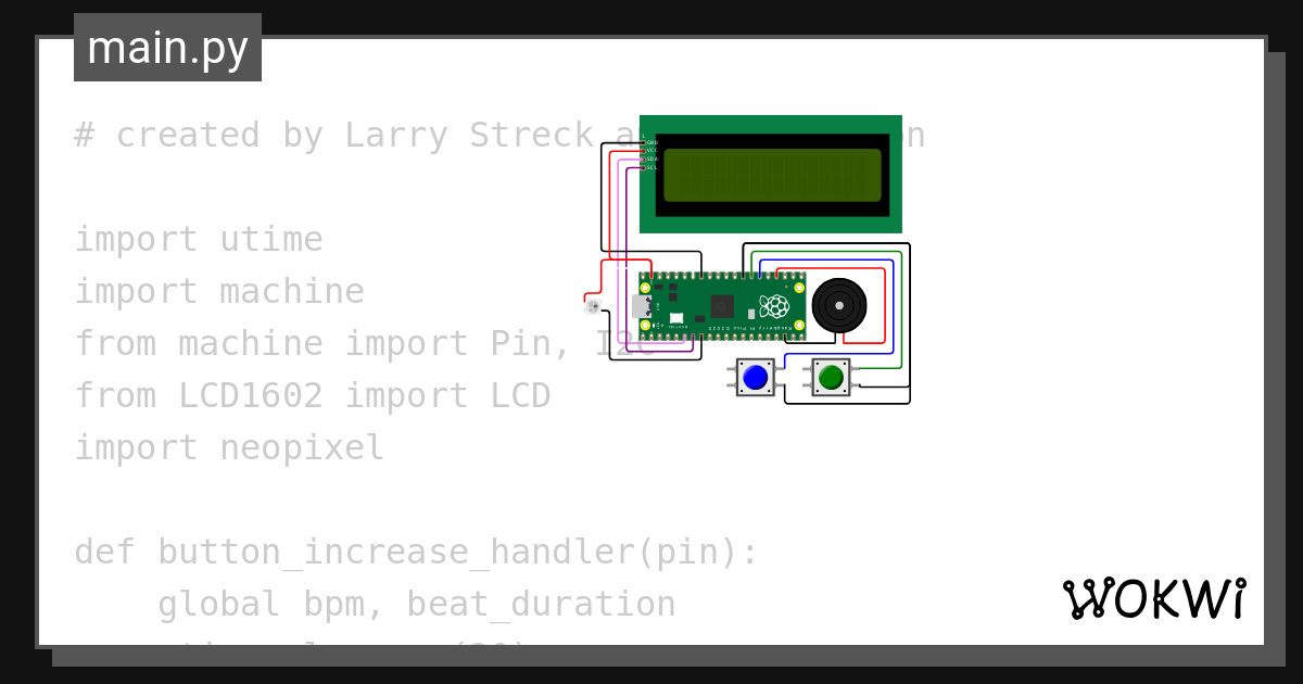 Visual Metronome V1 Wokwi Esp32 Stm32 Arduino Simulator 