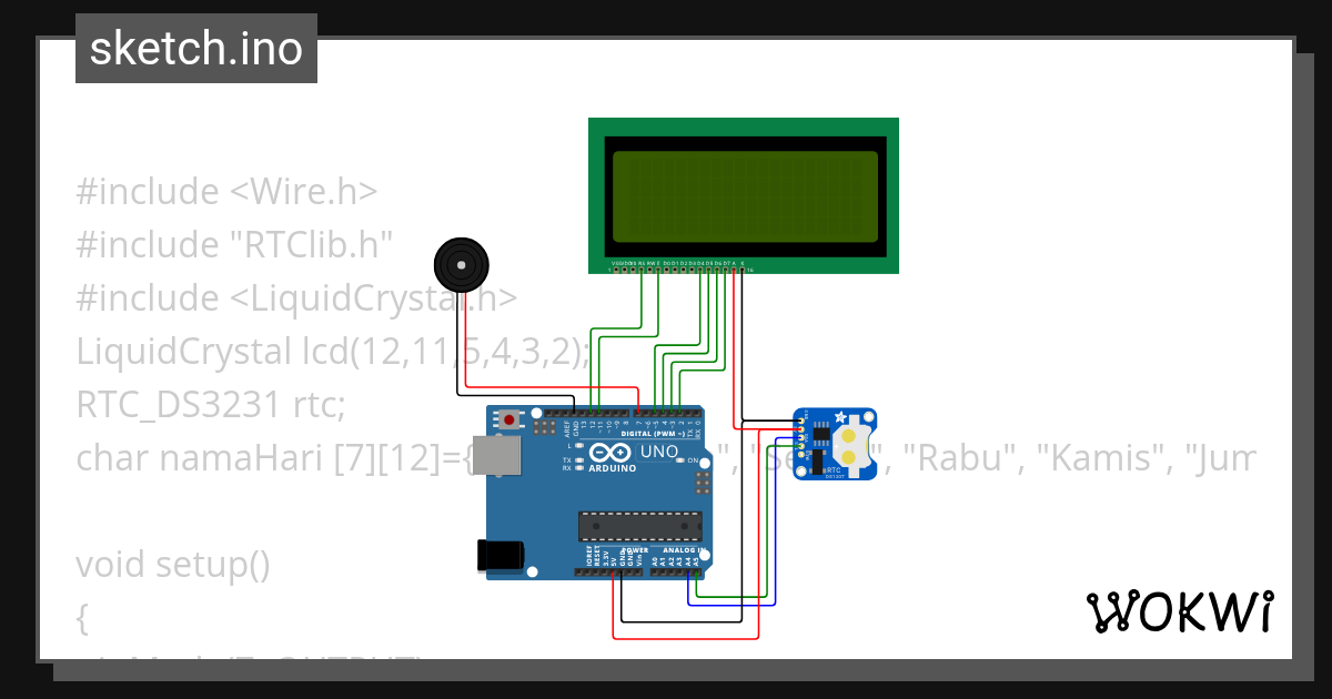 JAM DIGITAL - Wokwi ESP32, STM32, Arduino Simulator