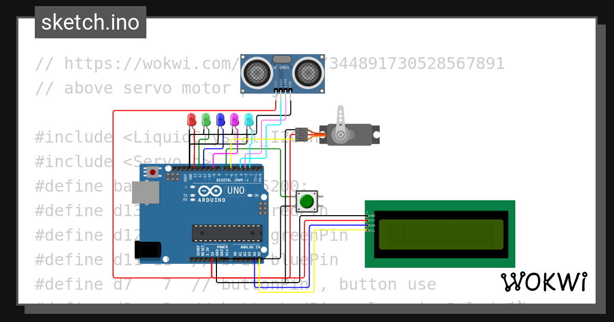 20240109 Prj 29 Distance Senser Wokwi Esp32 Stm32 Arduino Simulator 