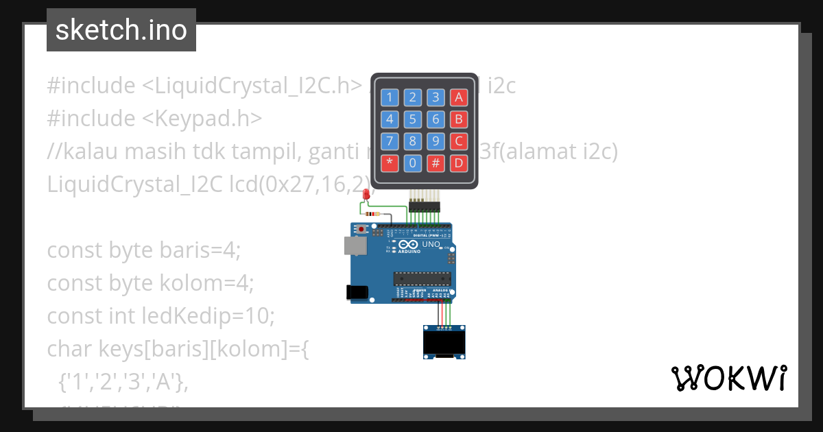 Lcdi2c 20x4 Keypad Wokwi Esp32 Stm32 Arduino Simulator 