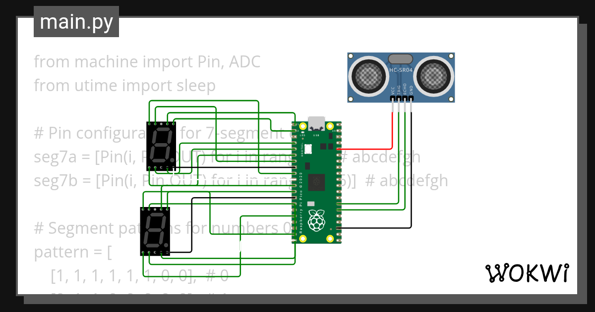 Practest Ultrasonic Wokwi Esp32 Stm32 Arduino Simulator 9233