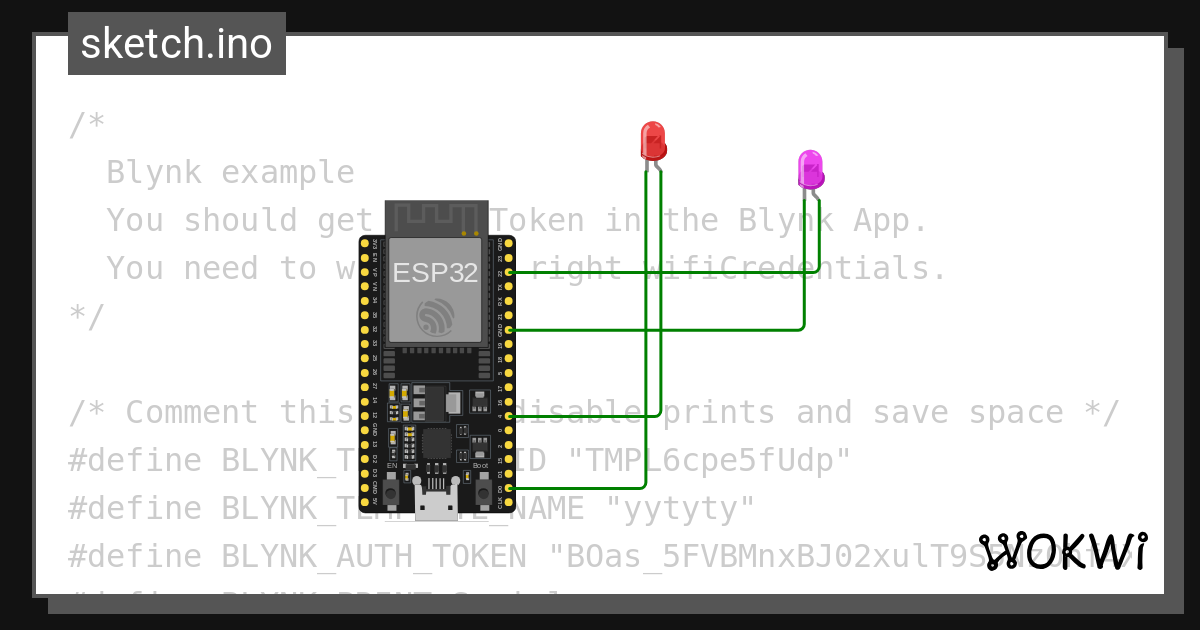 Blynk Led 1 Firman 2 Wokwi Esp32 Stm32 Arduino Simulator